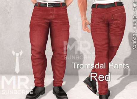 Second Life Marketplace - Mr. Sunborne Tromsdal Pants Red